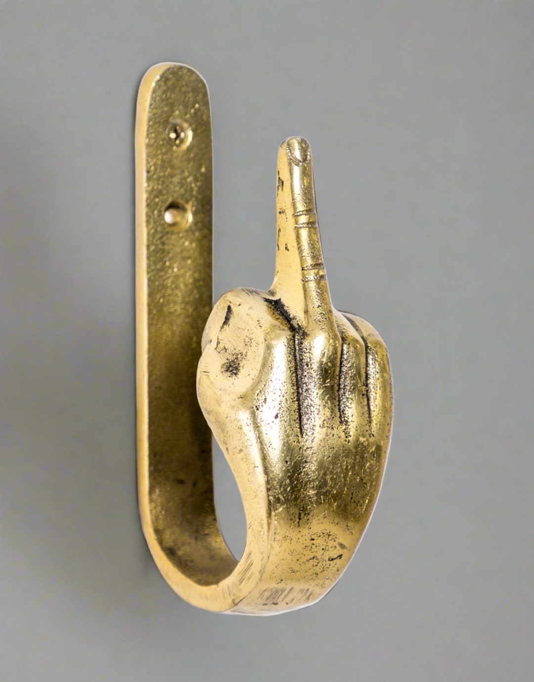 Middle Finger Wall Gold Hanging Hook - Etsy