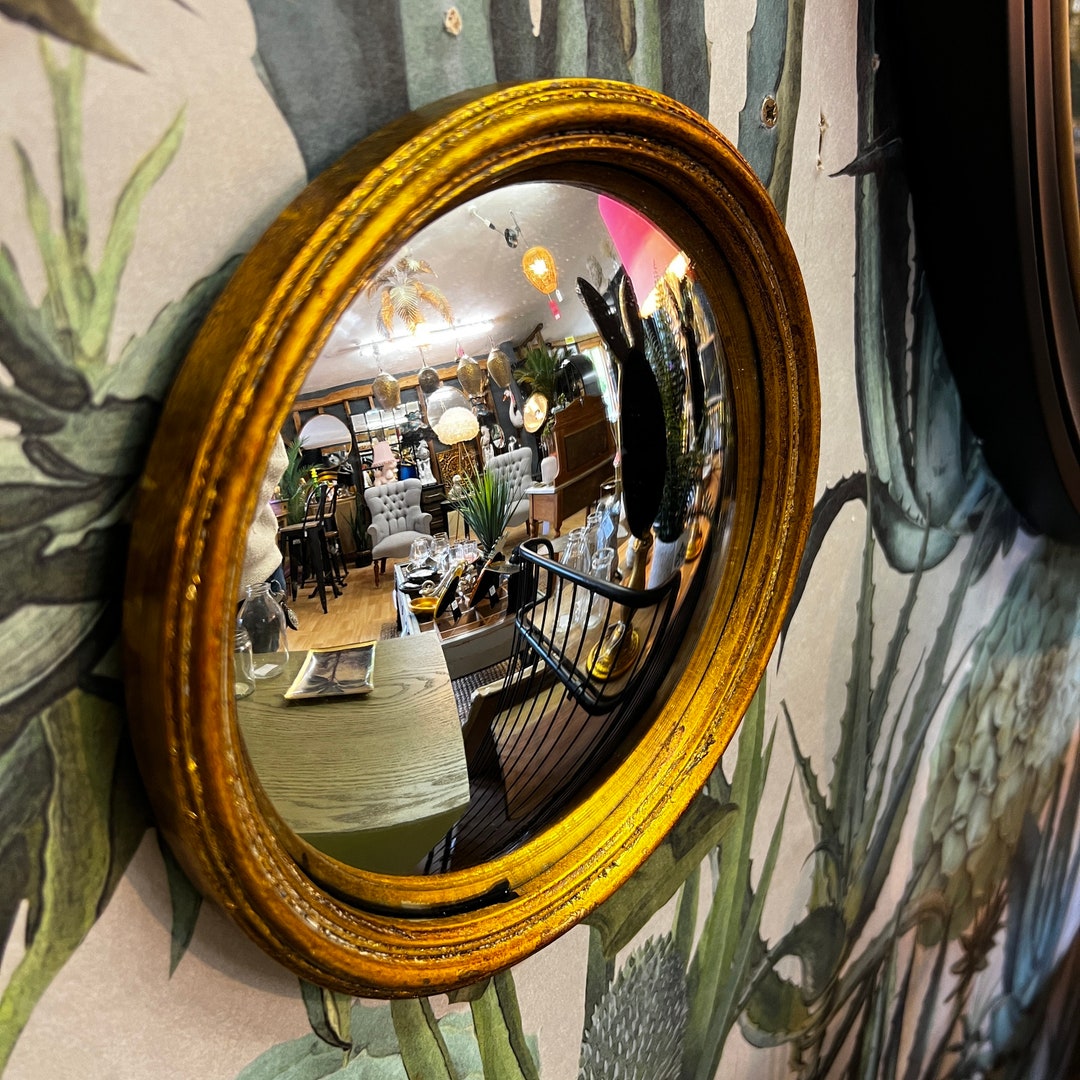 Gold Convex Thin Frame Mini Mirrors - Etsy