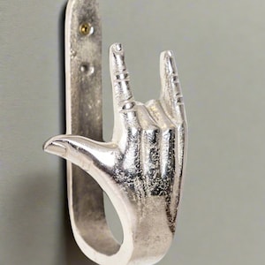 Rock on Hand Coat Hook - Etsy