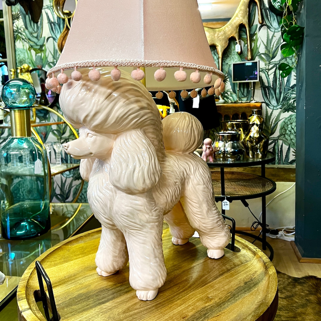 Pink Poodle Table Lamp - Etsy