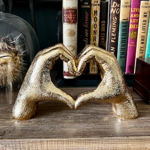 Gold Hand Heart Ornament - Etsy