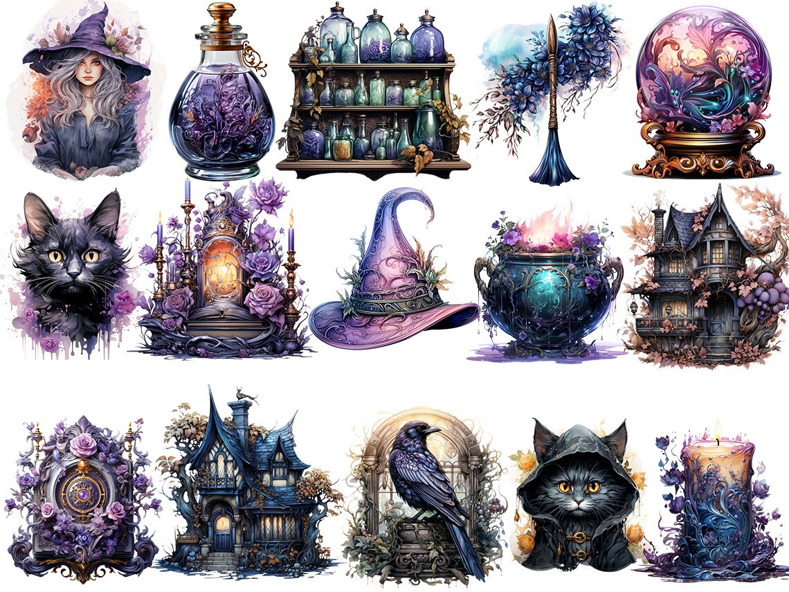 32 Witch PNG, Halloween PNG, PNG Designs, Witch Craft, Halloween Witch ...