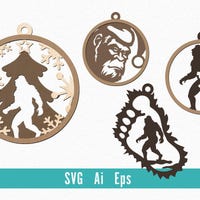 Sasquatch Bigfoot Family DXF & SVG File - Etsy Canada