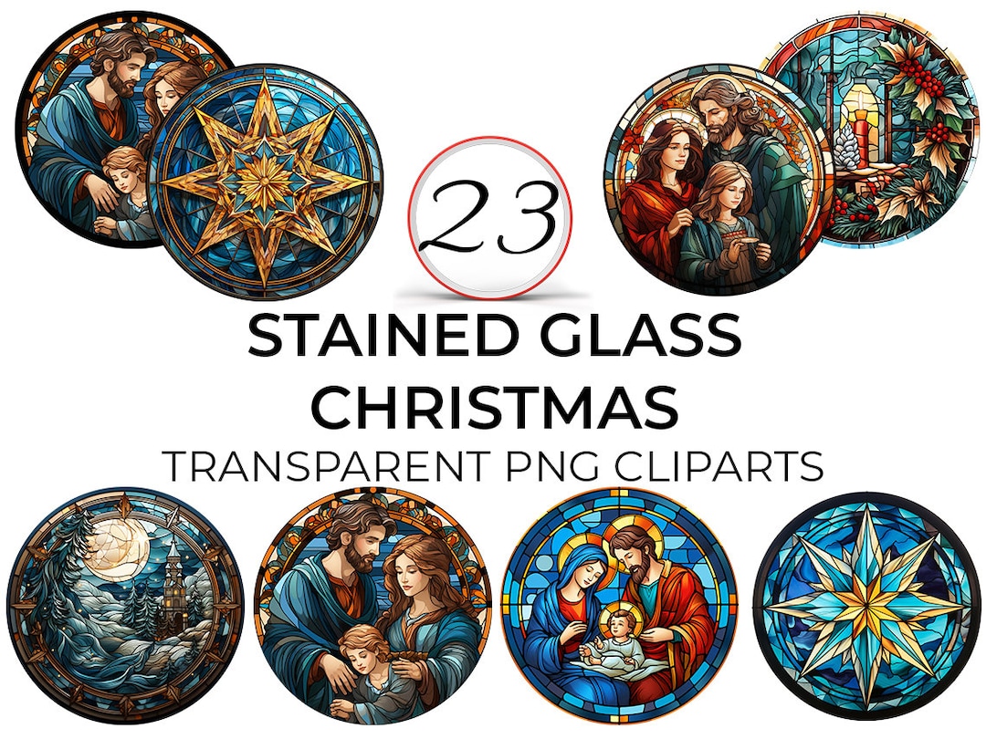 23 Stained Glass, Christian Png, Christmas Clipart, Christmas Nativity ...