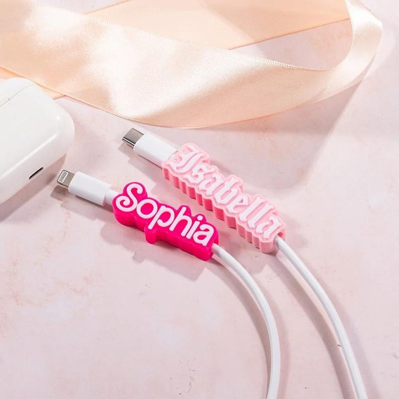 Custom 3D Print 1.5M USB Cable With Name Tag | Multicolor Cable Tag for ...