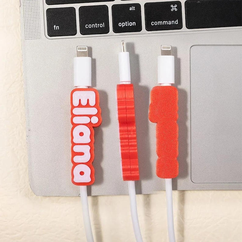 Custom 3D Print 1.5M USB Cable With Name Tag | Multicolor Cable Tag for ...