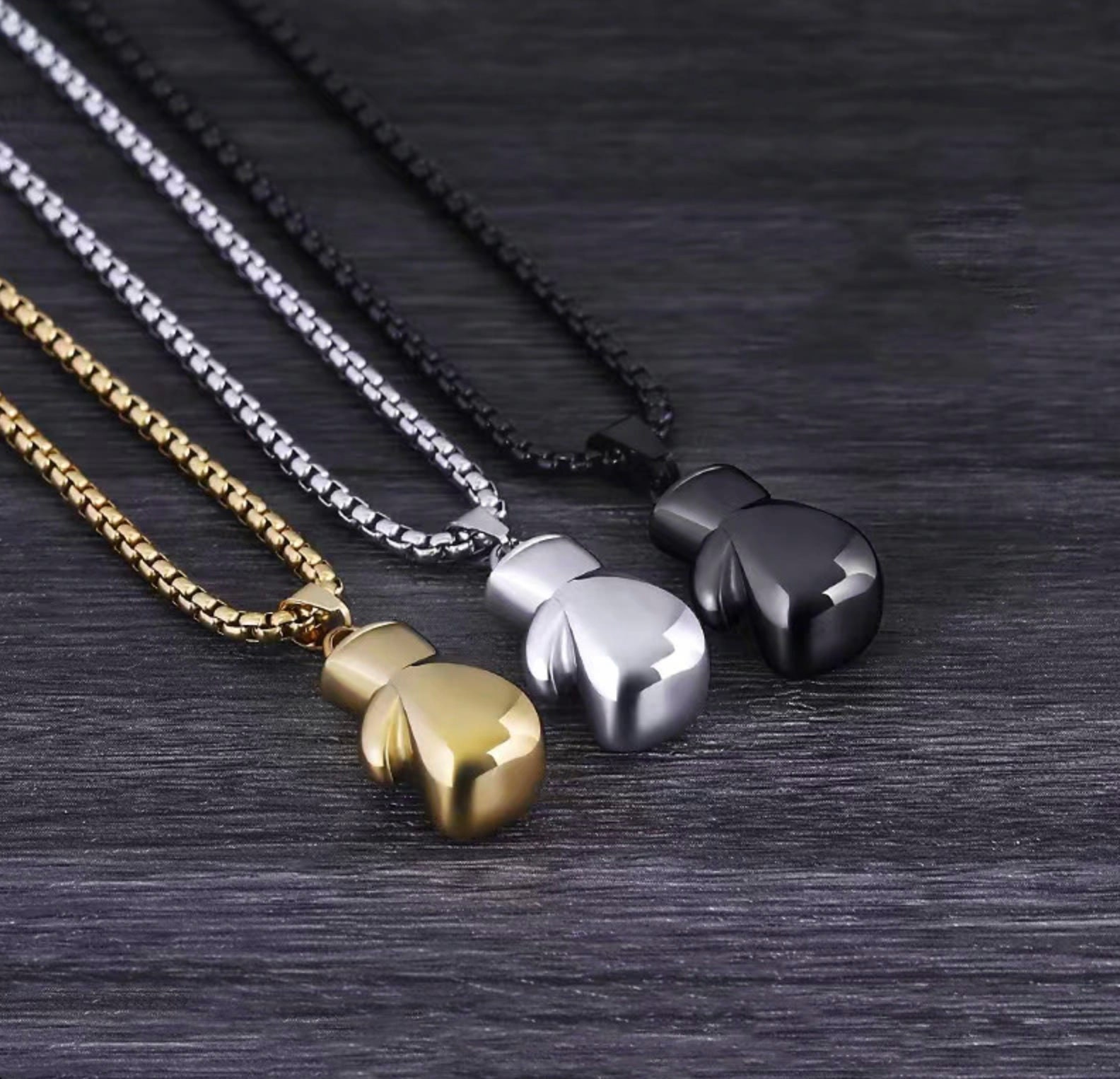 Boxing Gloves Pendant Necklace Titanium Steel - Etsy