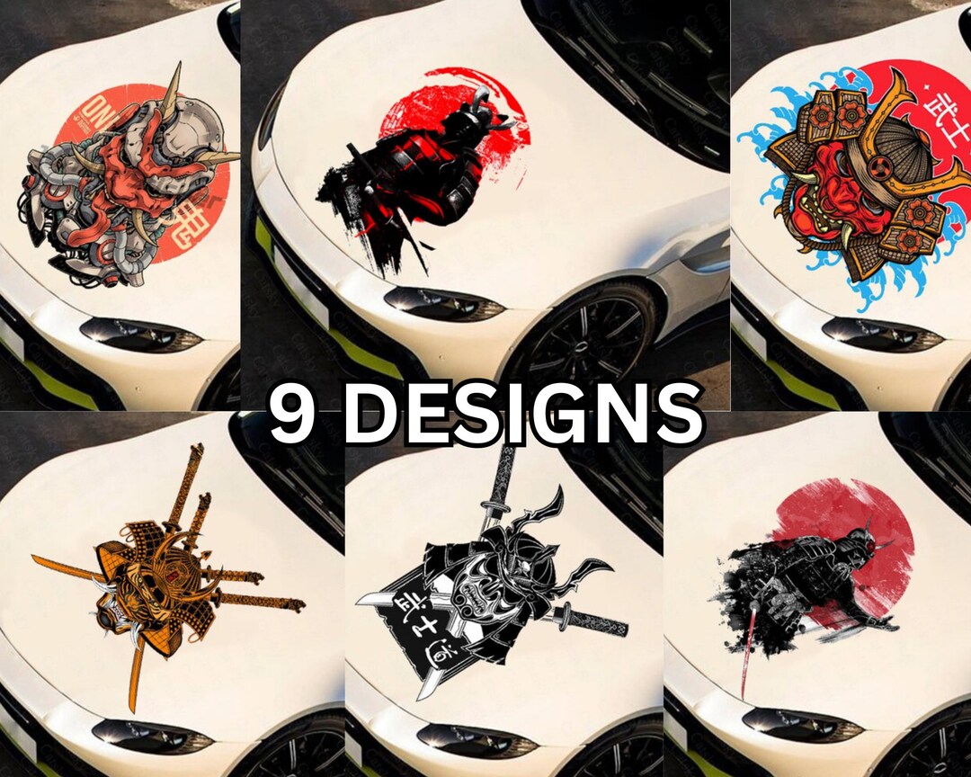 Japanese Samurai Hood Vinyl Decal - Etsy