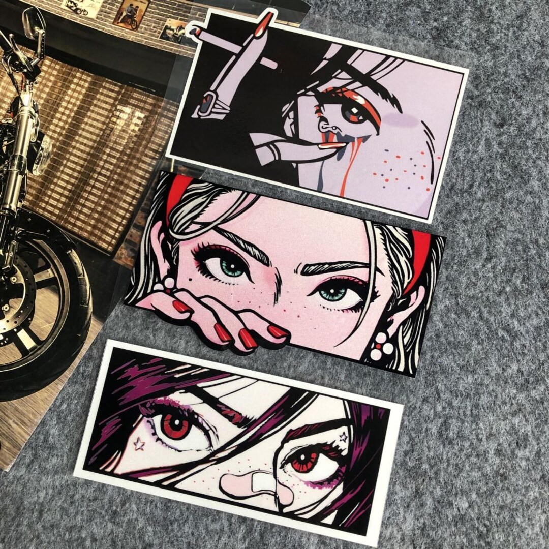 Peeping Eyes Reflective Vinyl Sticker Decorative Decals - Etsy