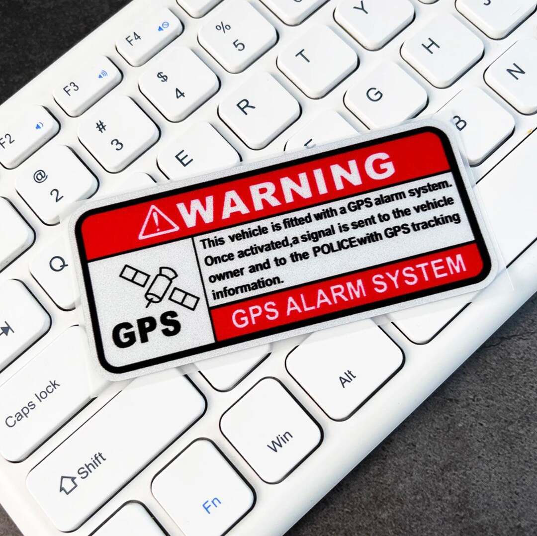 GPS Tracking Alarm Sticker Reflective Vinyl Warning Heavy Duty - Etsy