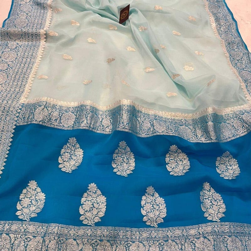 Semi Chiffon Saree - Etsy