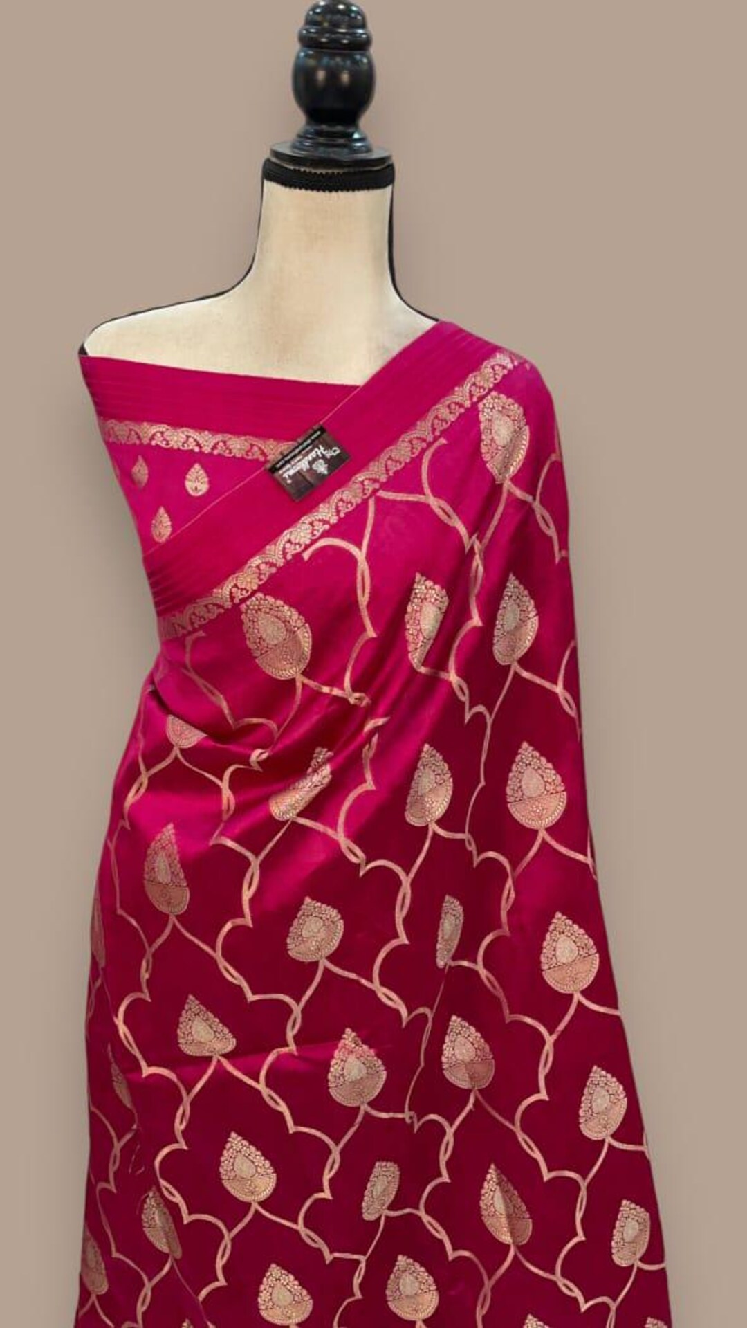 Banarasi Katan Silk Saree, Alfi Buta Dizain, Zari Woven Pallu - Etsy