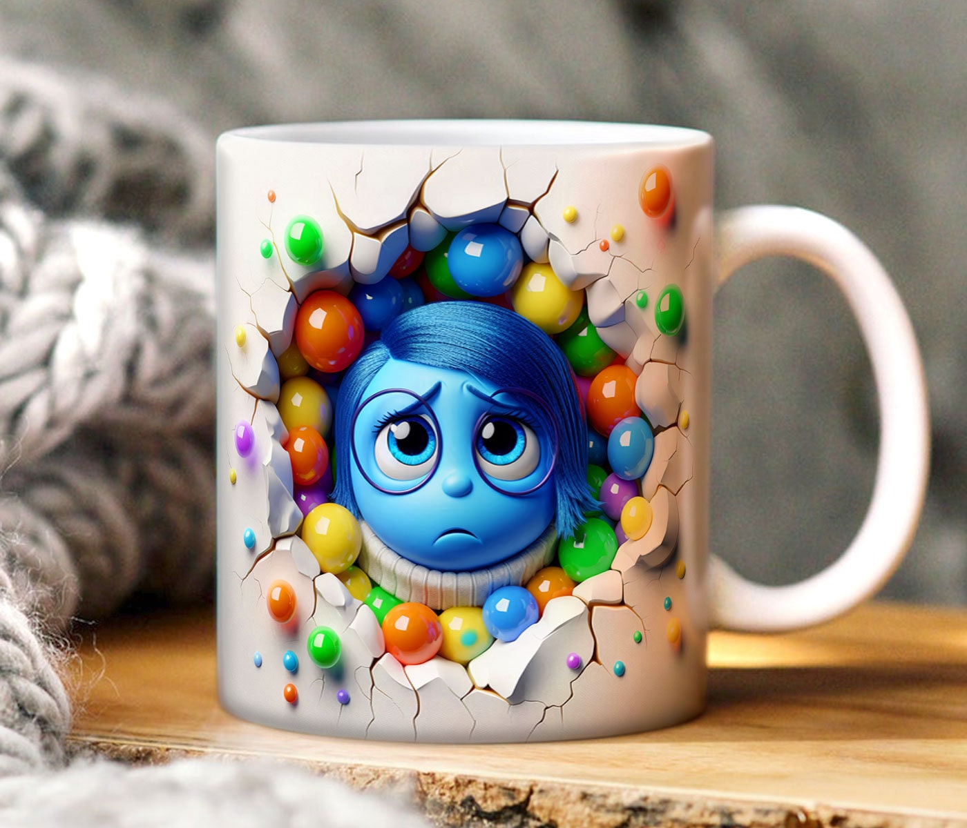 Bundle 3D Mug Inside Out 2 Wrap, 11oz 15oz Inside Out Mug, Mug Wrap ...