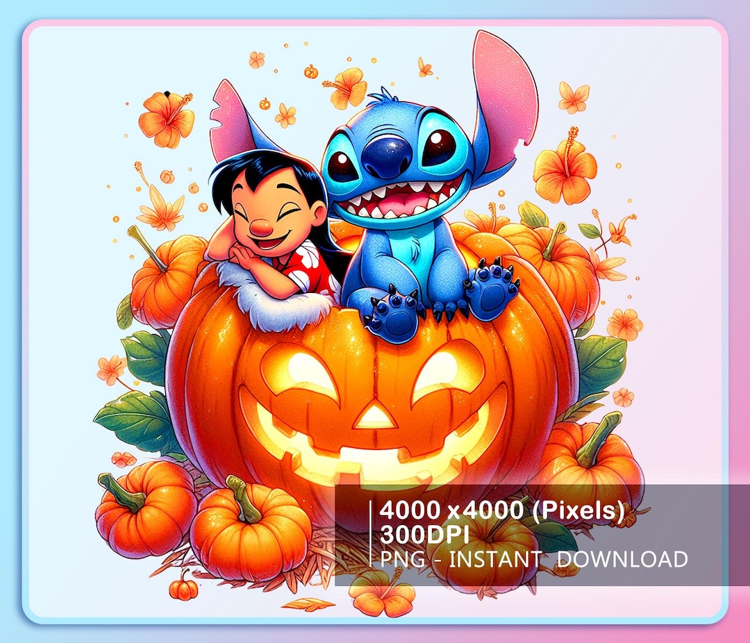 Stitch Halloween Pumpkin Png, Stitch Spooky Season, Stitch Fall Vibes ...