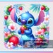 Stitch Floral Strawberries Watercolor Splash, Cartoon Graphics and ...