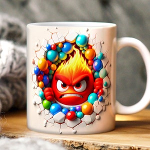 Bundle 3D Mug Inside Out 2 Wrap, 11oz 15oz Inside Out Mug, Mug Wrap ...