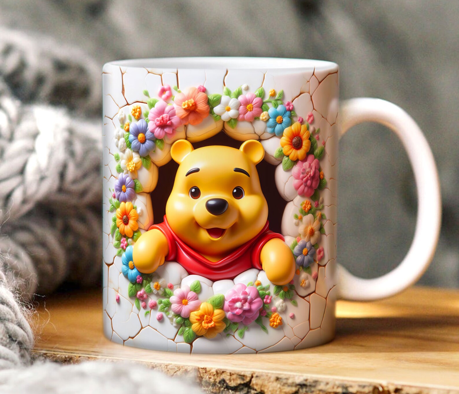 3D Cartoon Spring Mug Wrap, 11oz 15oz Mug Wrap, Cartoon Mug Sublimation ...