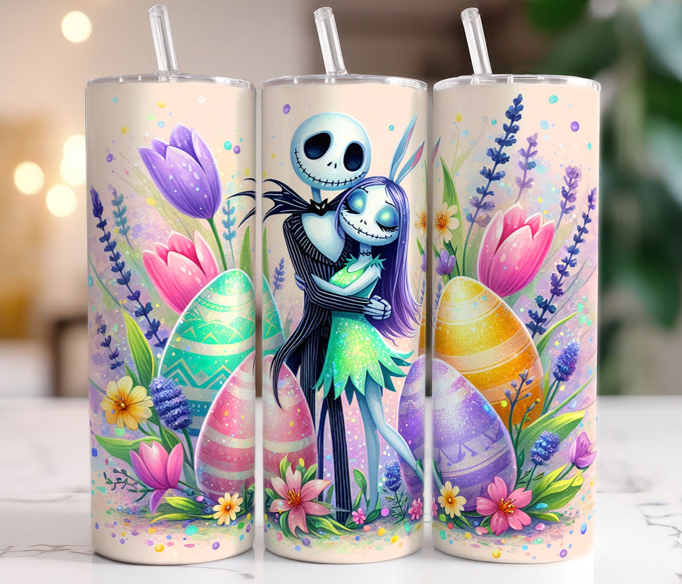Nightmare Before Easter Tumbler, Easter 20oz Skinny Tumbler, Happy ...
