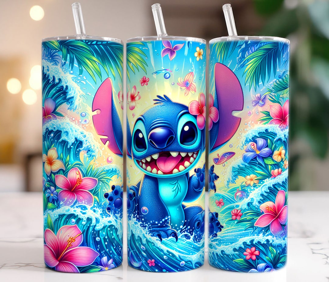 Summer Stitch Tumbler Design PNG, Stitch Tumbler Wraps 20oz Skinny ...