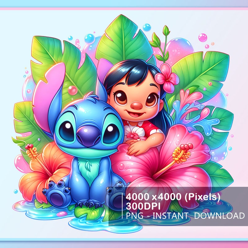 Lilo and Stitch Flowers - Etsy