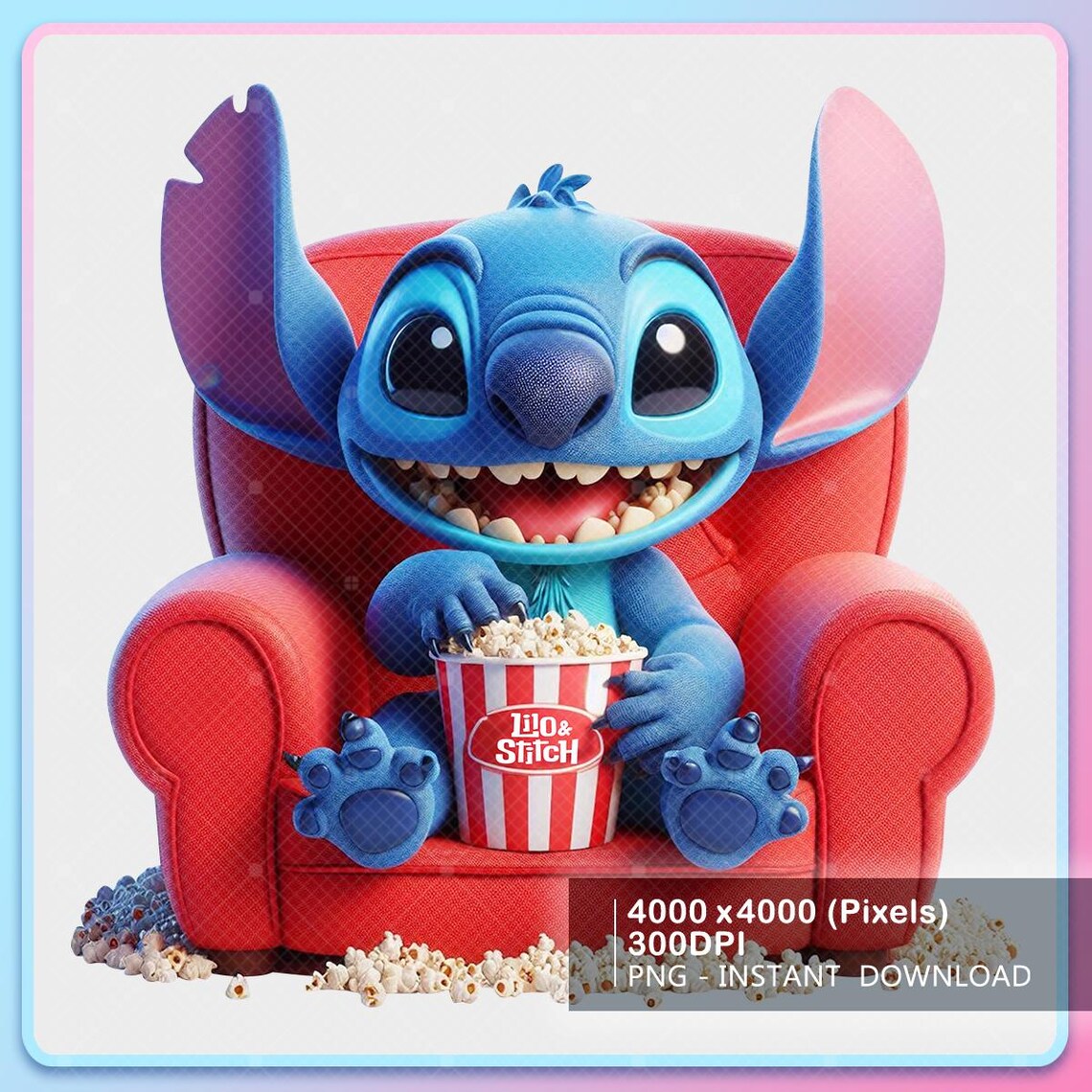 3D Stitch Popcorn Cinema Png, Stitch Drink Dr Pepper Png, Stitch 2025 ...