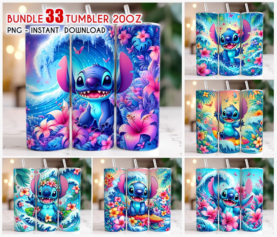 33+ PNG Vibrant Stitch Summer Tumbler Bundle, 20oz Skinny Tumbler ...