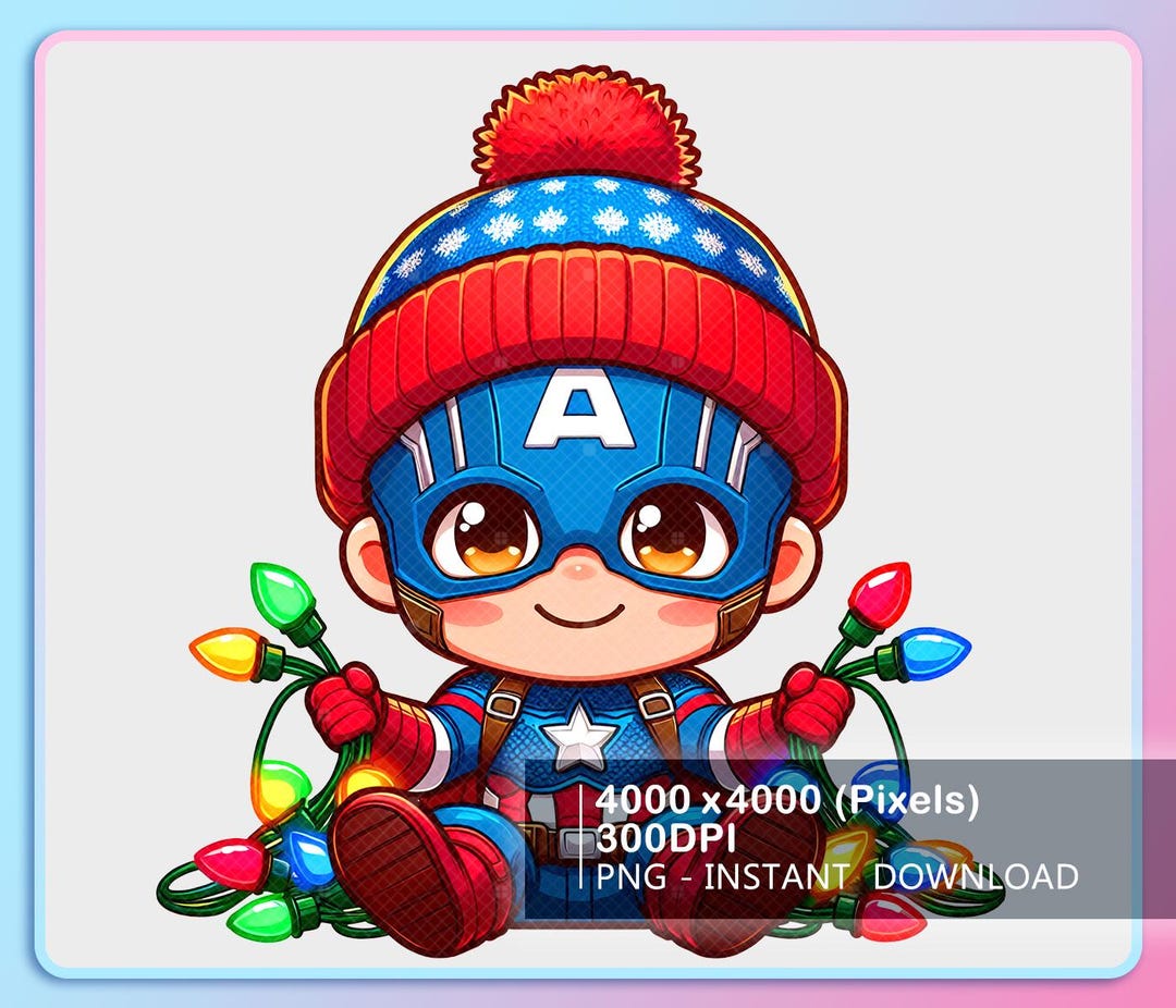 Captain America Christmas Vibes Png, Superhero Christmas Png, Captain ...