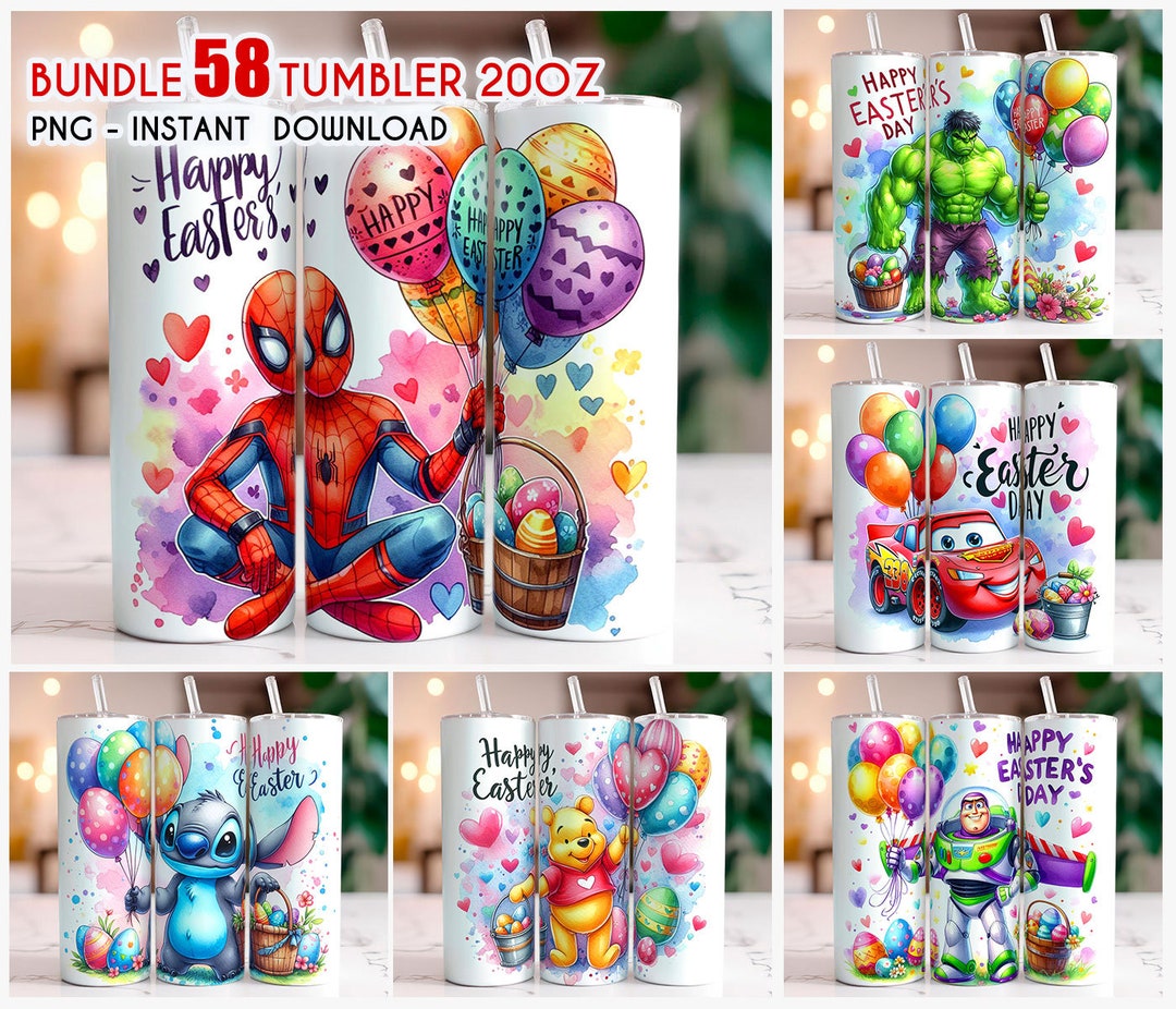 Bundle 58 Cartoon Easter Tumbler Wrap Png, Easter Tumbler Wrap ...