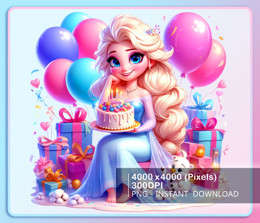 Elsa Princess Birthday Girl Tshirt Design Png, Birthday Girl Png ...
