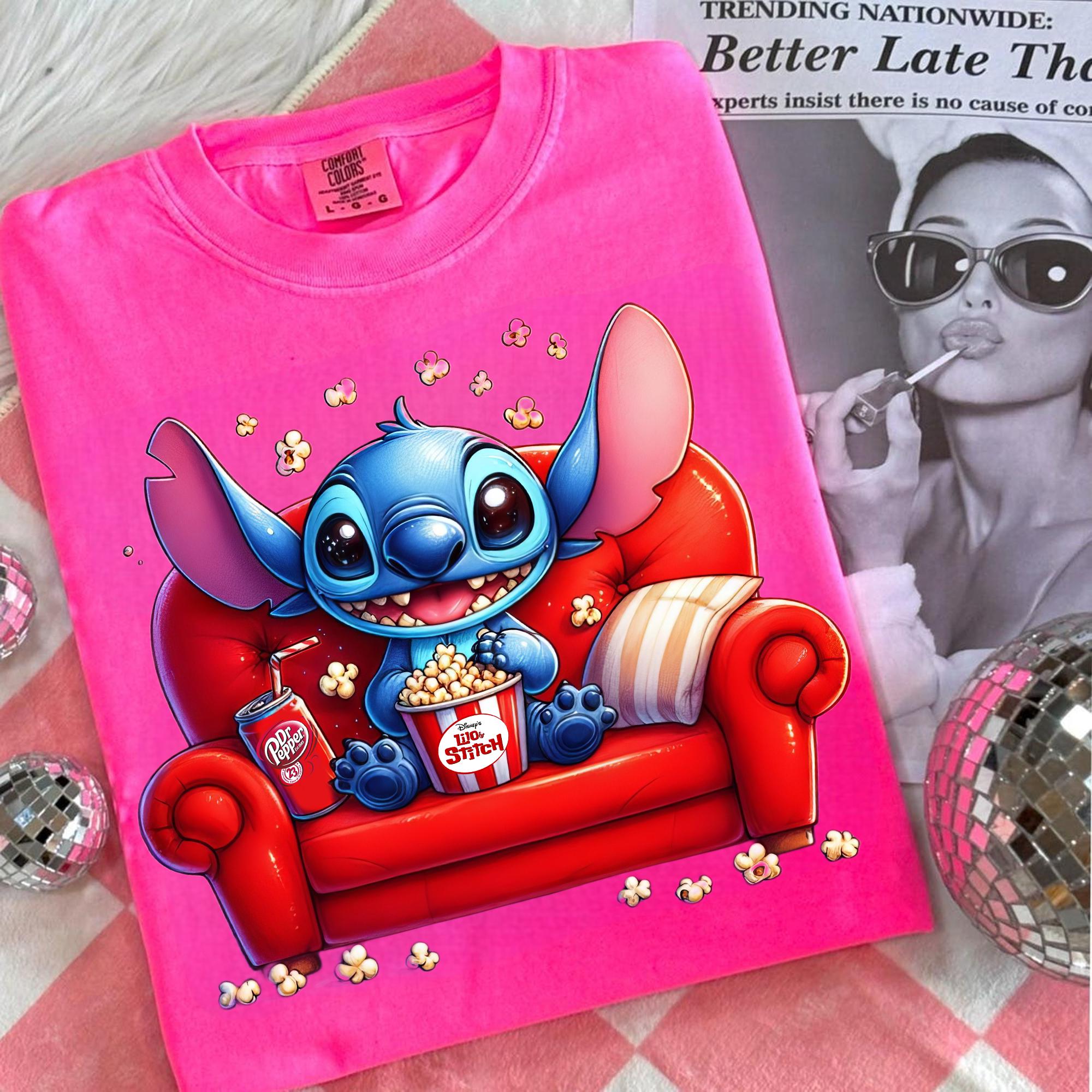 Lilo and Stitch Popcorn Cinema Png, Stitch Drink Dr Pepper Png, Stitch ...