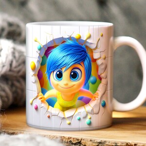 Bundle 3D Mug Inside Out 2 Wrap, 11oz 15oz Inside Out Mug, Mug Wrap ...