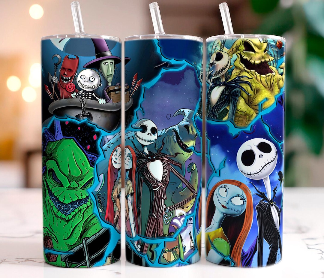 Halloween Character Movies 20oz Tumbler Wrap, Spooky Season Tumbler ...