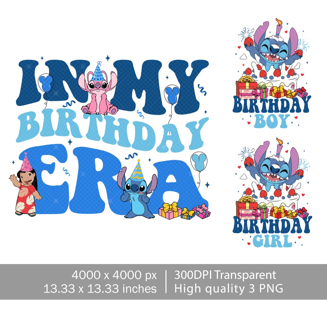 Stitch Birthday 2 Side Design Png, Stitch Birthday Shirt, Birthday Boy ...