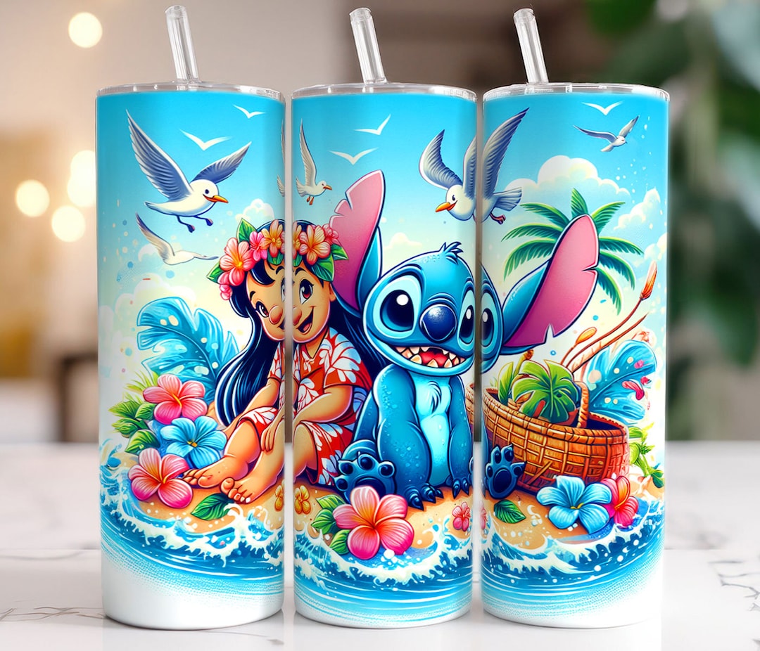 Stitch Summer Vibes Tumbler, Stitch Sublimation Designs, Lilo & Stitch ...