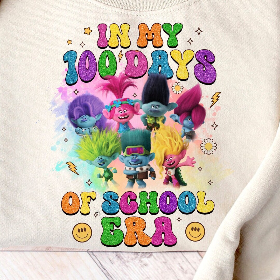 Trolls Bank 100 Days of School, Trolls 100 Days Smarter, Happy 100 Days ...