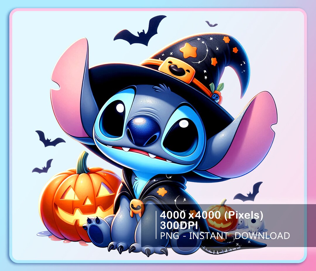 Stitch Witch Design PNG, Spooky Season Png, Halloween Sublimation ...