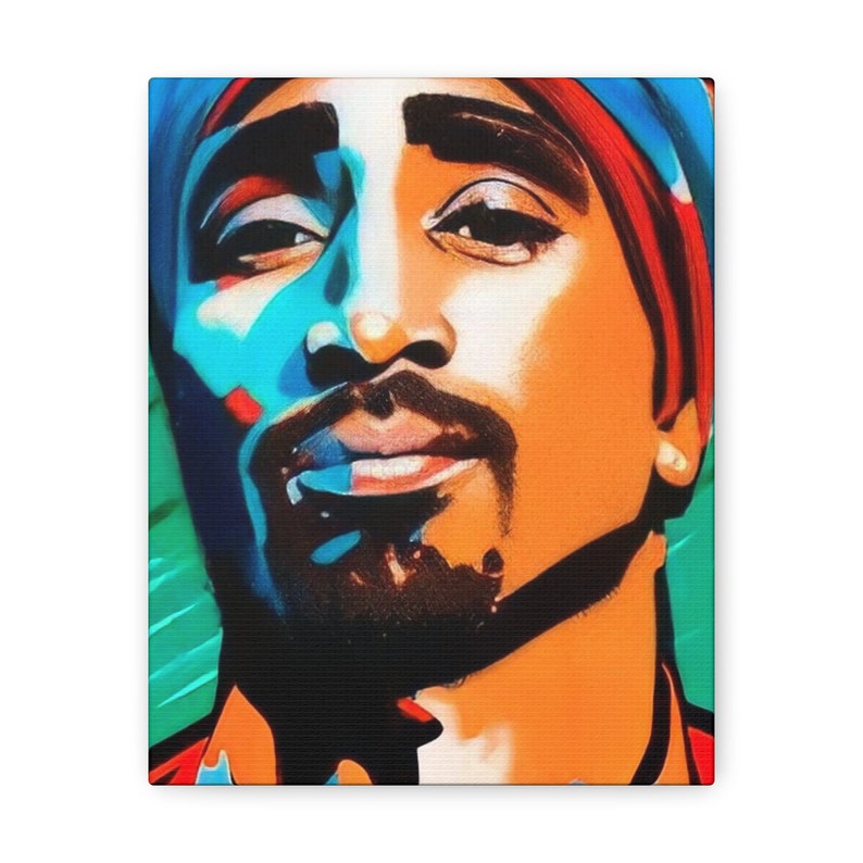 Tupac Shakur Pop Art Portrait Canvas Print Modern Art, Wall Art Decor ...