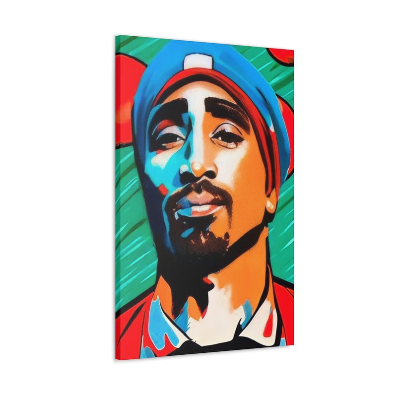 Tupac Shakur Pop Art Portrait Canvas Print Modern Art, Wall Art Decor ...