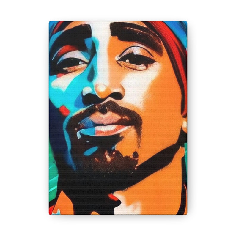 Tupac Shakur Pop Art Portrait Canvas Print Modern Art, Wall Art Decor ...