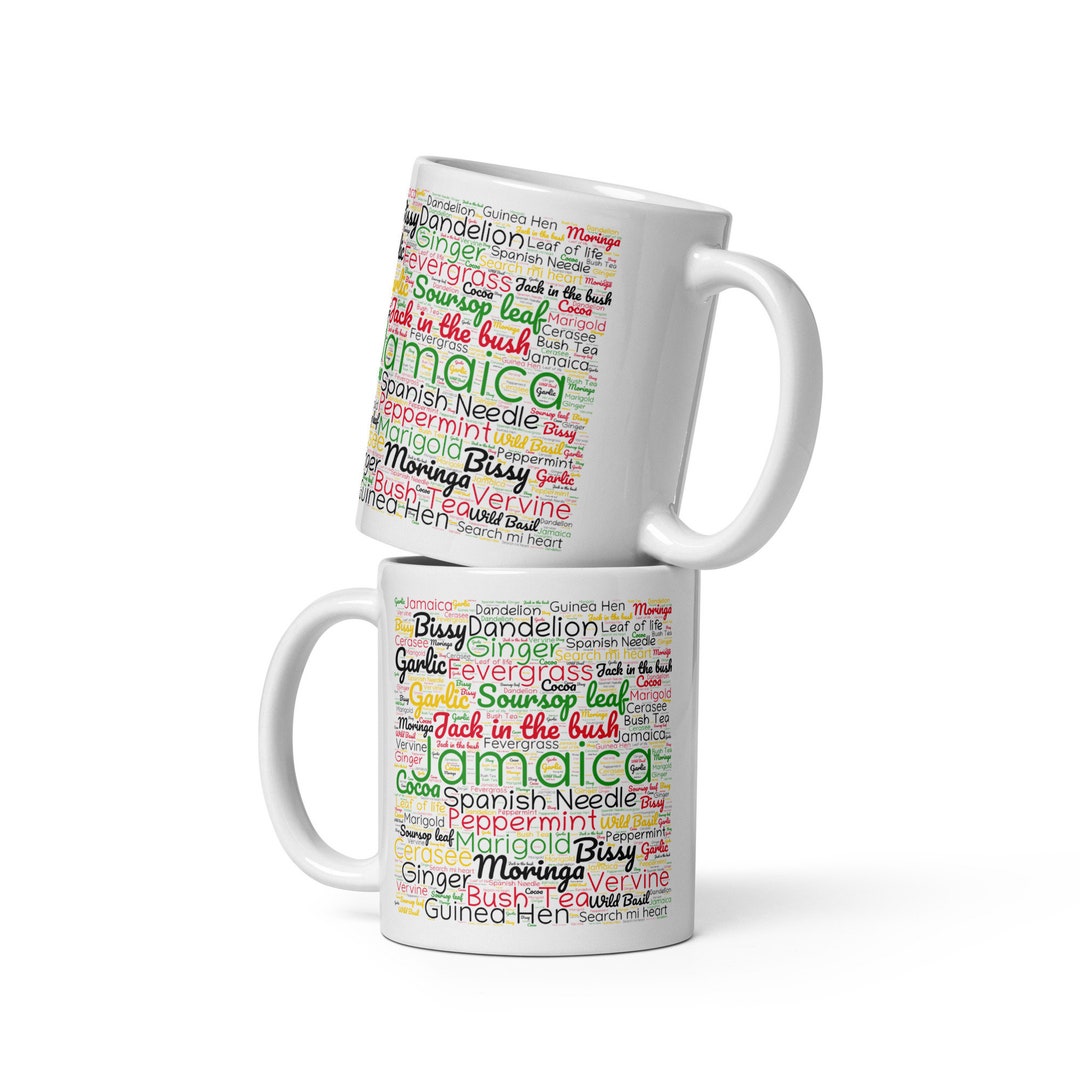 Bush Tea Names Mug, Jamaican Mug, Funny Jamaican Mug, Jamaican Coffee ...
