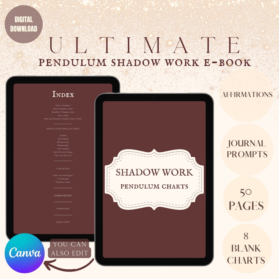 Shadow Work Pendulum Chart E Book Journal Mental Health Printable Pages ...