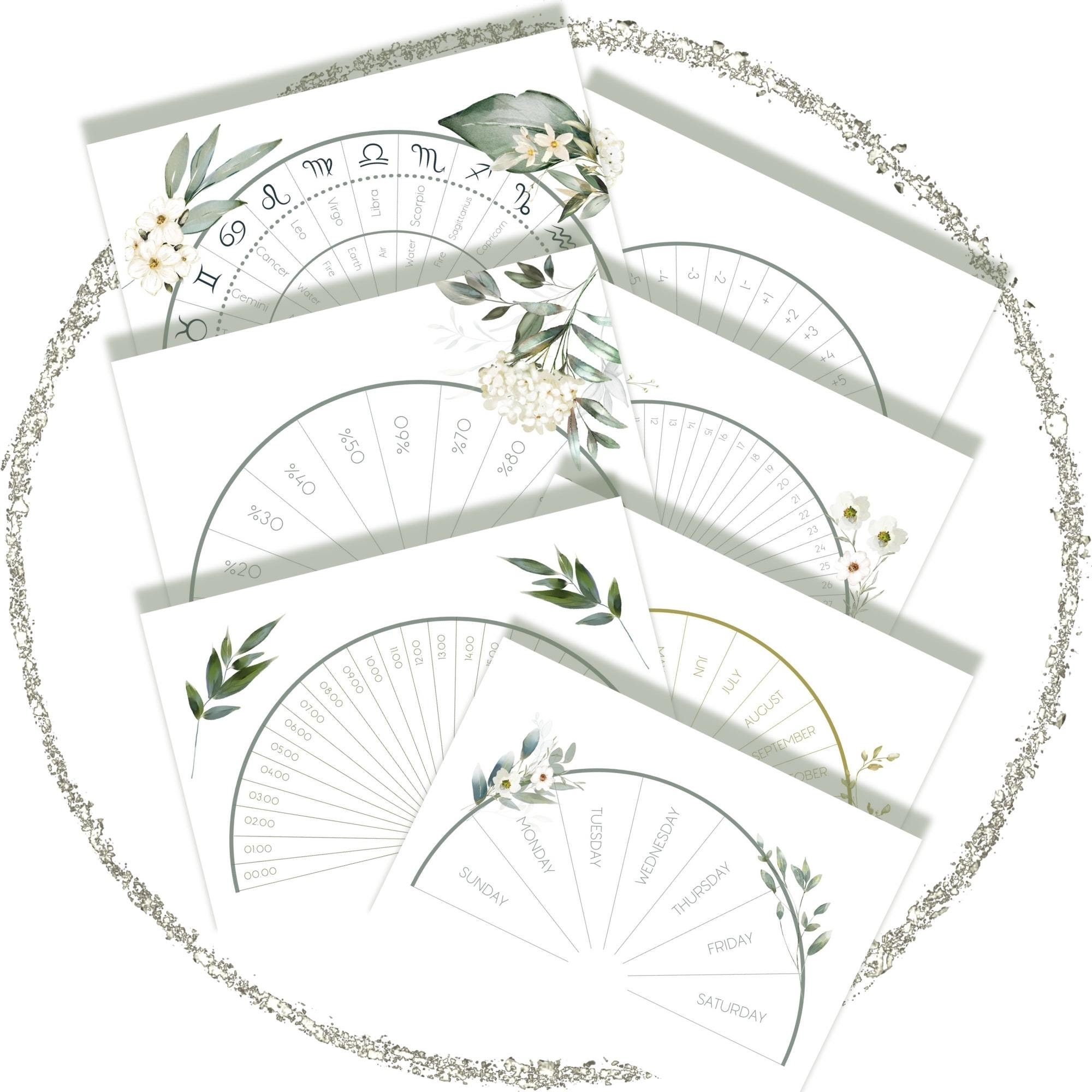 Pendulum Chart Bundle Printable Pages Dowsing Chart, How to Use ...