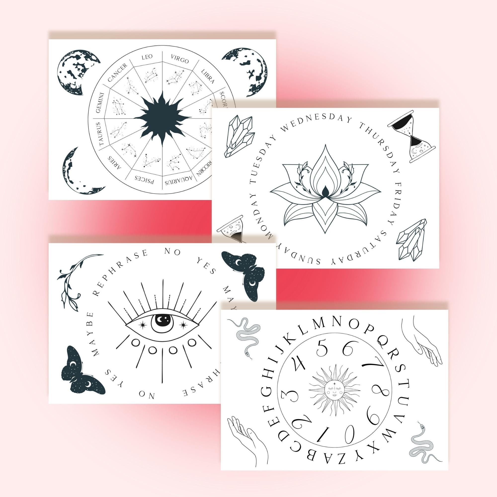 Pendulum Chart Bundle Printable Pages Dowsing Chart, How to Use ...