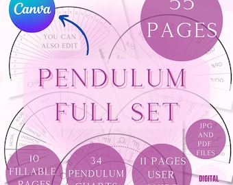 Pendulum Chart Bundle Printable Pages Dowsing Chart, How to Use ...