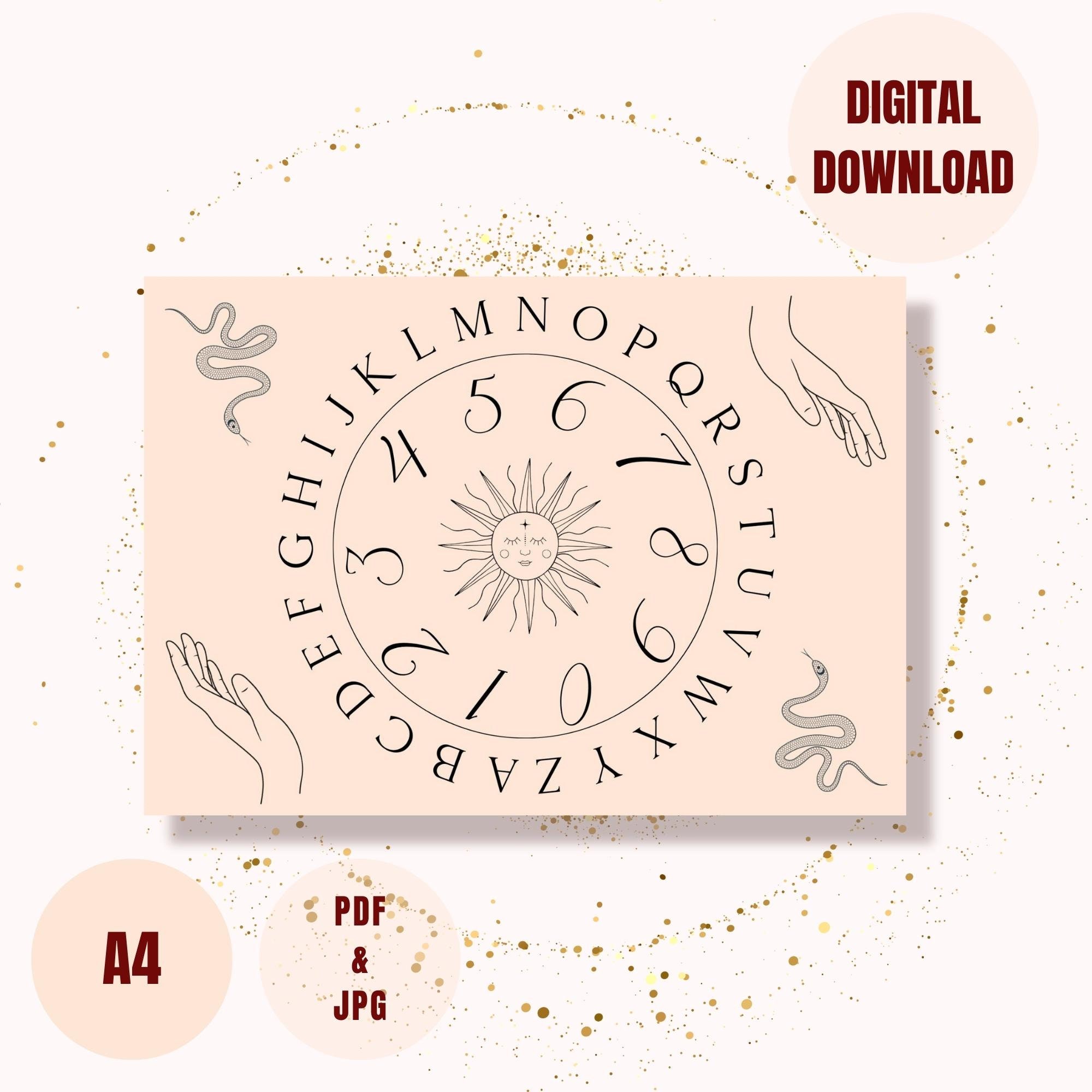 Pendulum Board Printable Chart Pages Dowsing Chart Canva Editable ...
