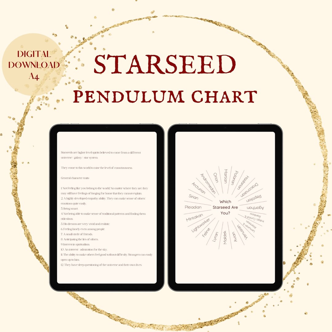 Starseed Pendulum Chart Printable Dowsing Chart Pendulum Template Past ...