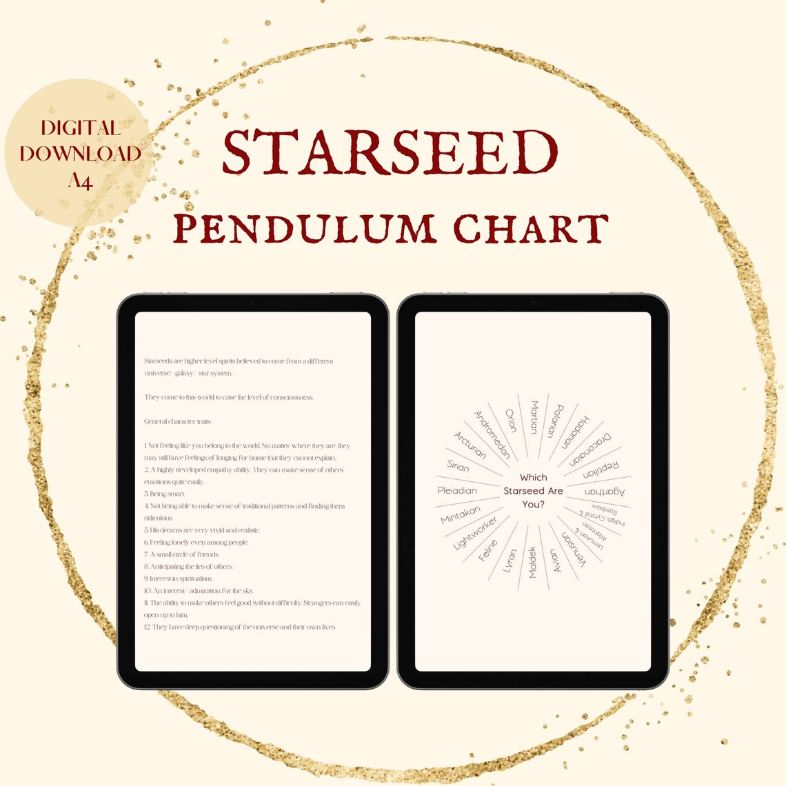 Starseed Pendulum Chart Printable Dowsing Chart Pendulum Template Past ...