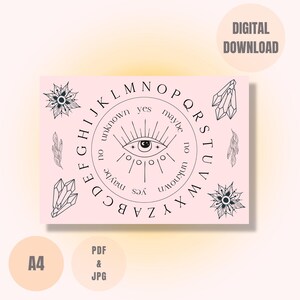 Pendulum Board Printable Chart Pages Dowsing Chart Alphabet Editable ...