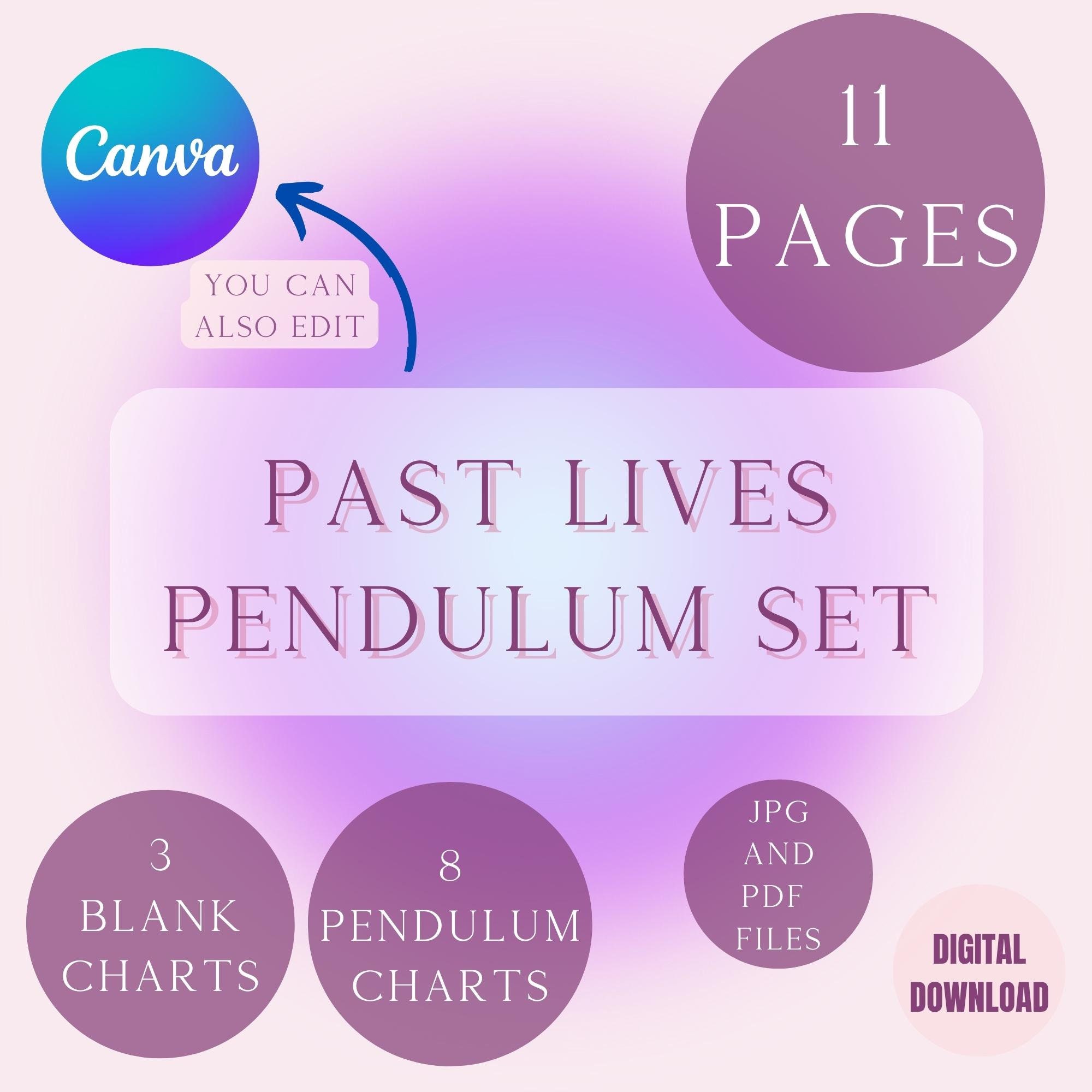 Past Lives Pendulum Charts Printable Dowsing Chart, Pendulum Blank ...
