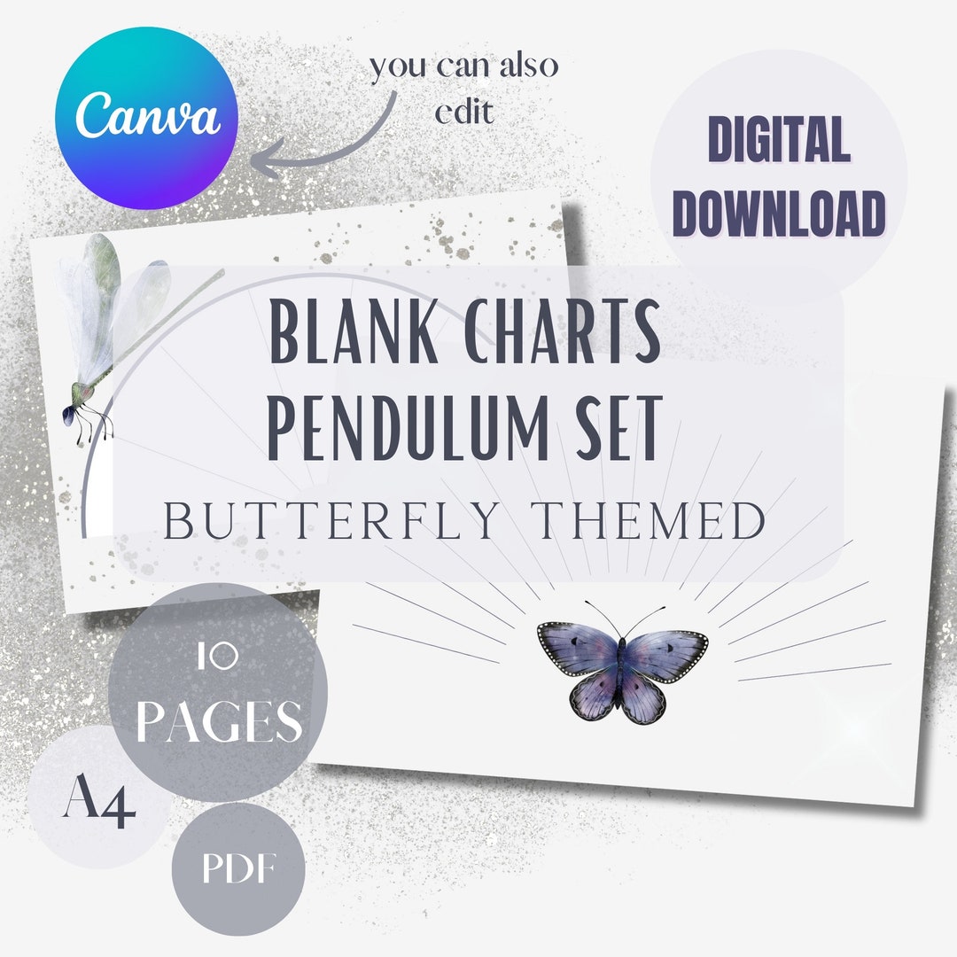 Pendulum Chart Bundle Blank Chart Printable Pages Dowsing Chart Pages Blank Charts Fillable ...